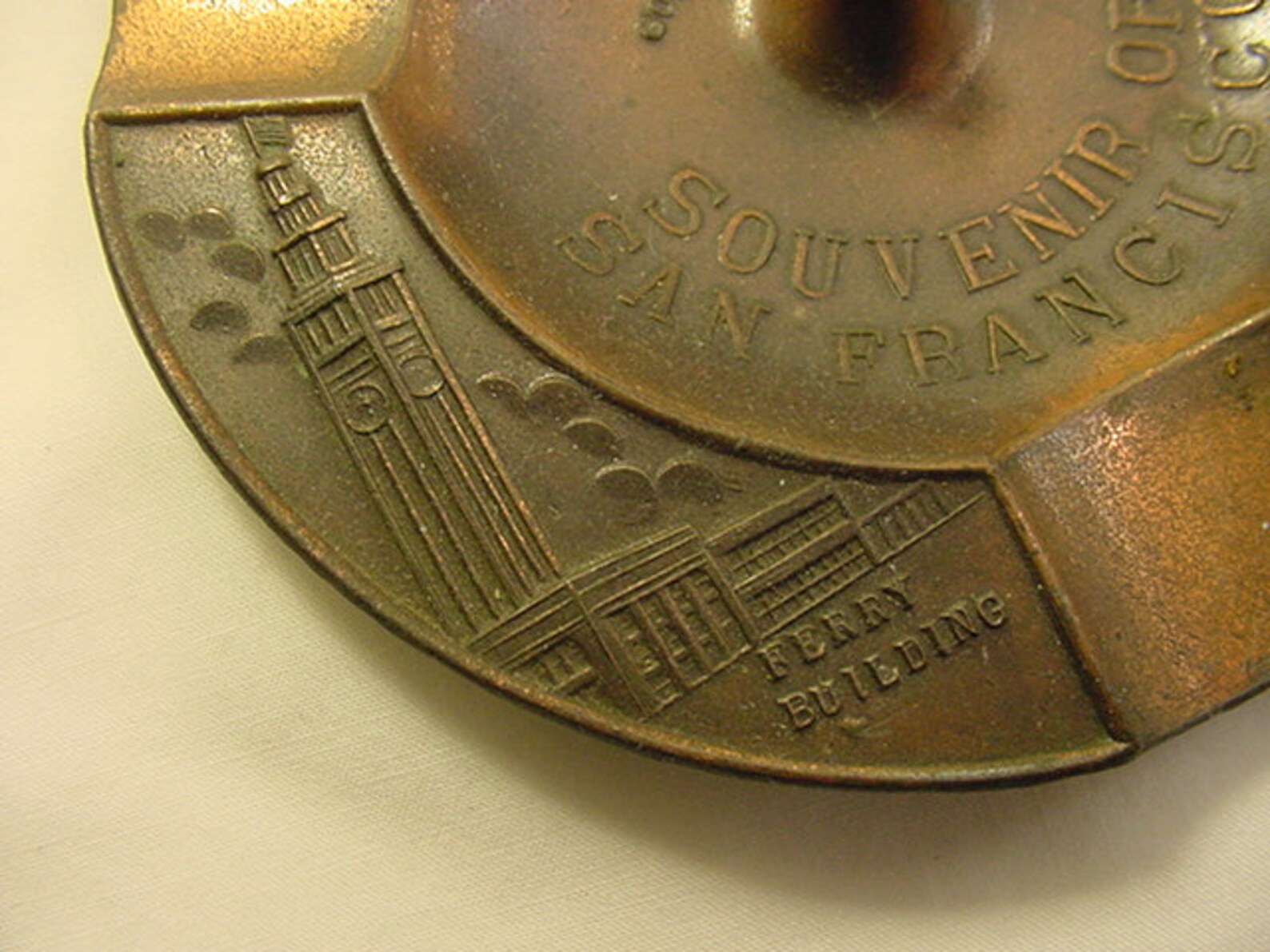 Vintage Metal Street Car Ashtray Souvenir of San Francisco California ...