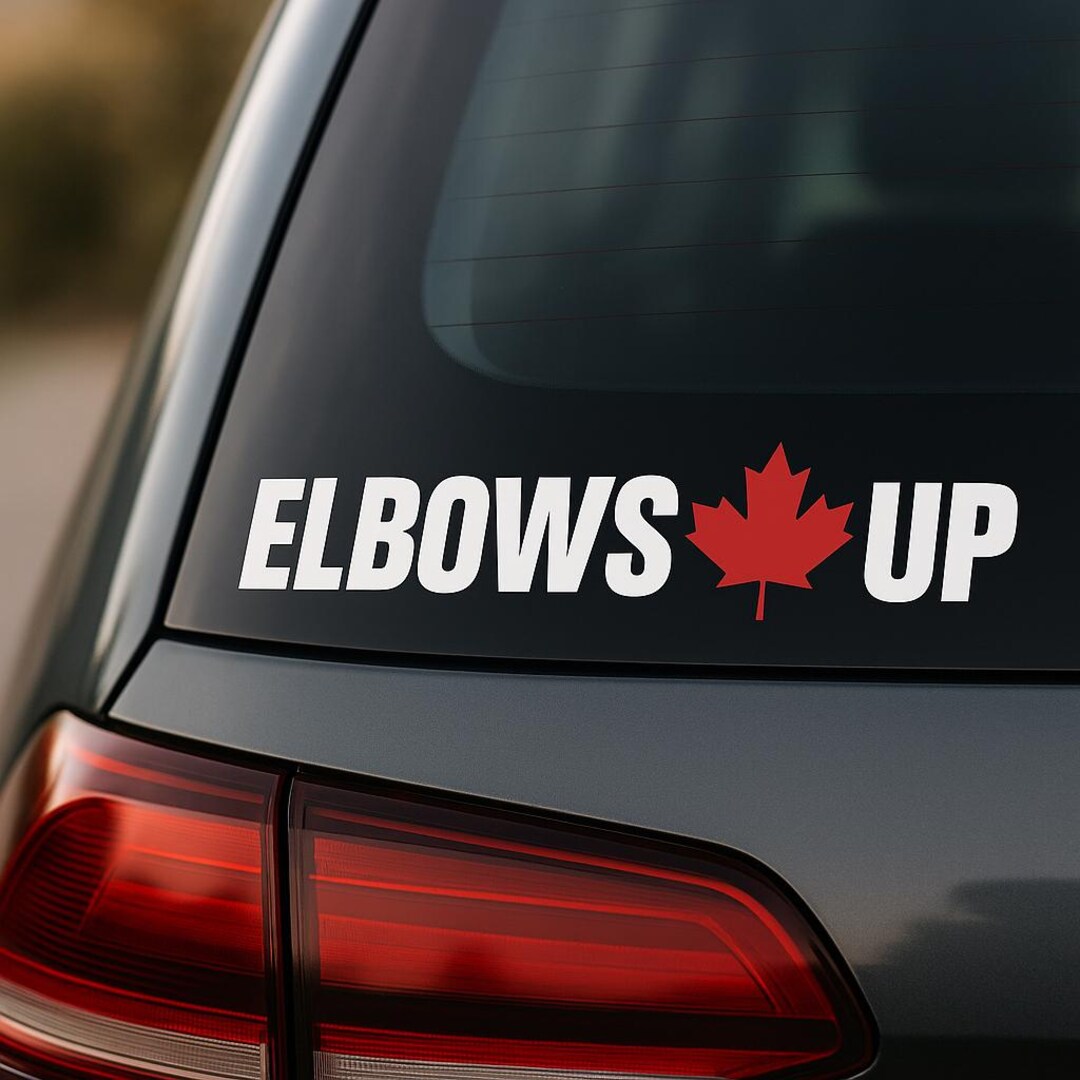 Elbows up Sticker – Canada Maple Leaf Decal – Funny Bumper Sticker ...