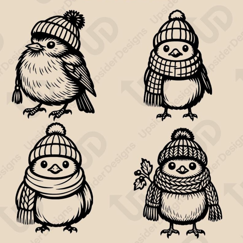 Winter Bird Svgs - Etsy UK
