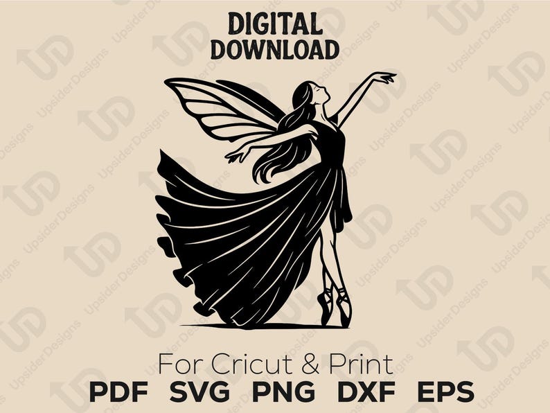 Fairy Ballerina SVG Bundle | Dancing Fairy Silhouette Cut Files for ...