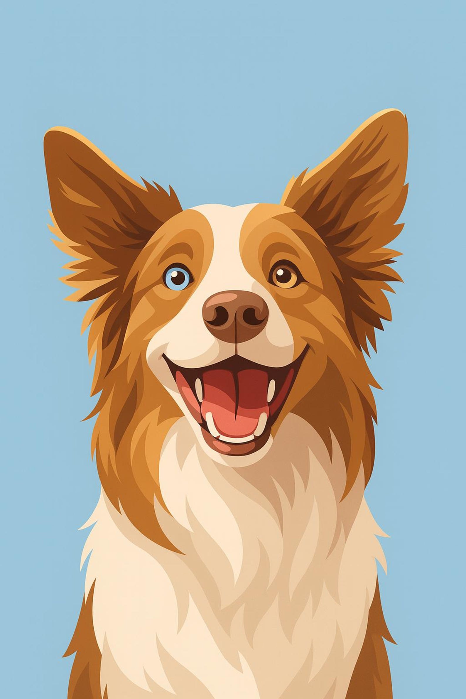 Custom Vector Pet Portrait – Colorful Dog or Cat Art From Photo, Modern ...