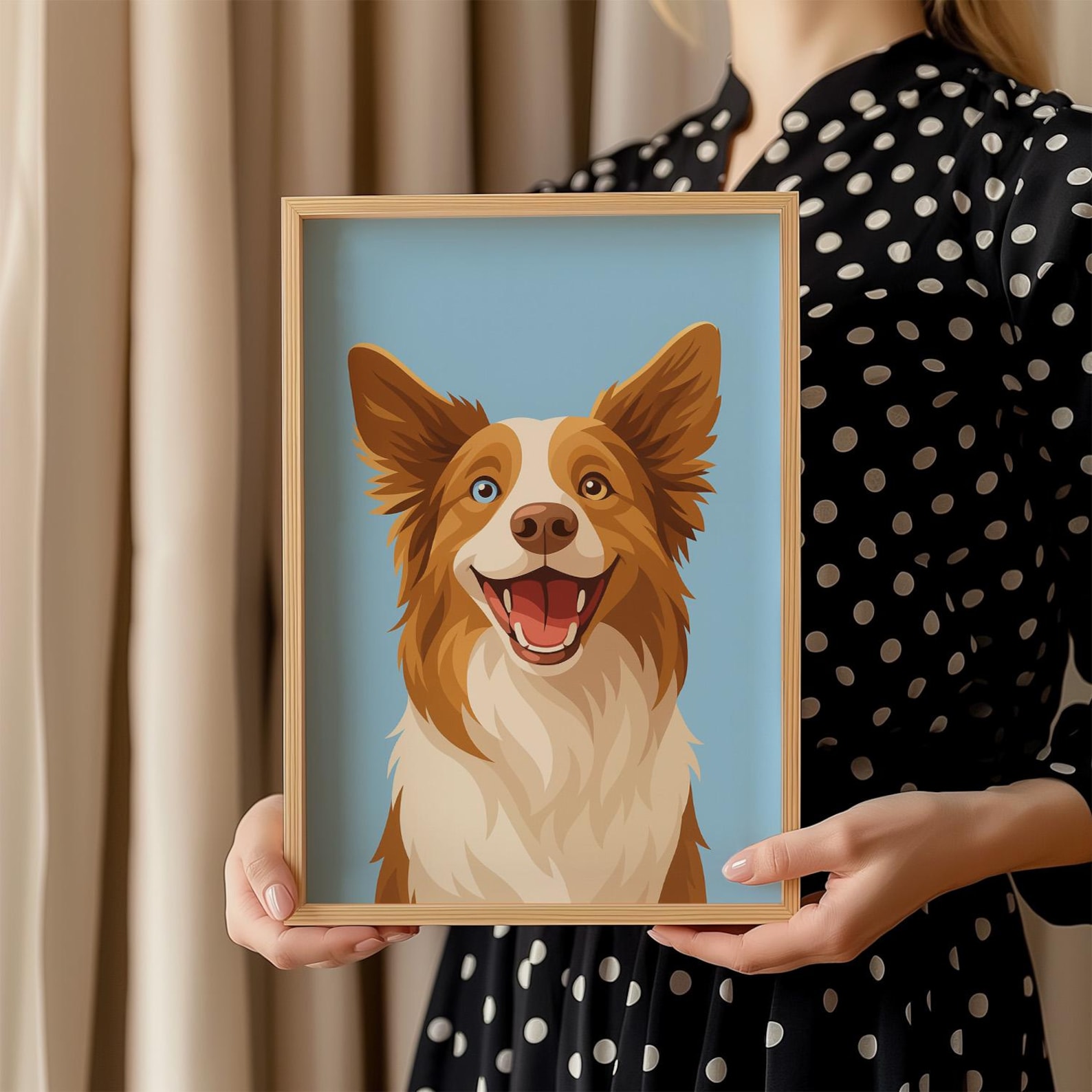 Custom Vector Pet Portrait – Colorful Dog or Cat Art From Photo, Modern ...