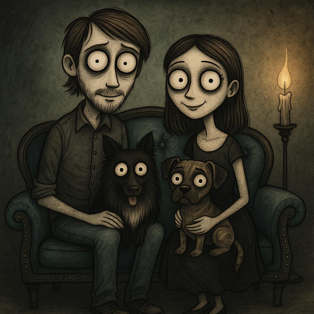 Custom Tim Burton Style Portrait – Digital Gothic Illustration ...