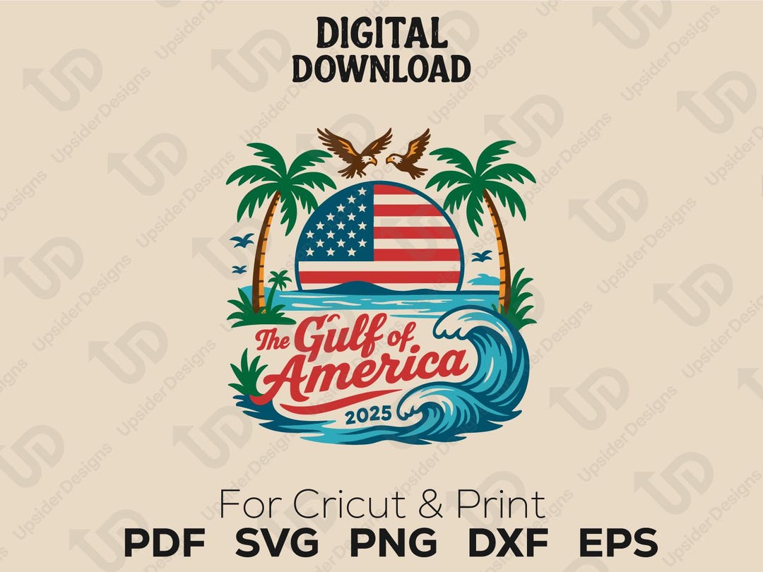 Gulf of America 2025 SVG | Retro USA Beach Sublimation Design ...