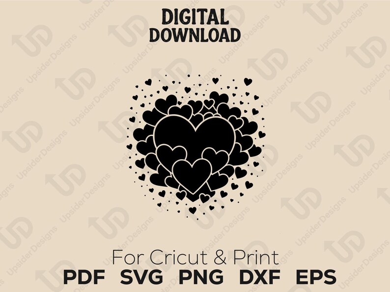 Heart SVG Bundle for Cricut | Love & Valentine Silhouette Clipart ...