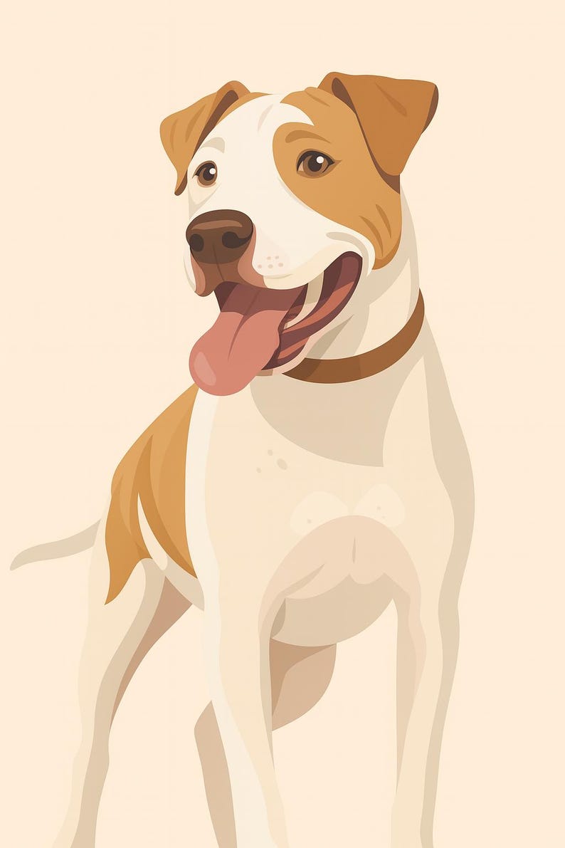 Custom Vector Pet Portrait – Colorful Dog or Cat Art From Photo, Modern ...