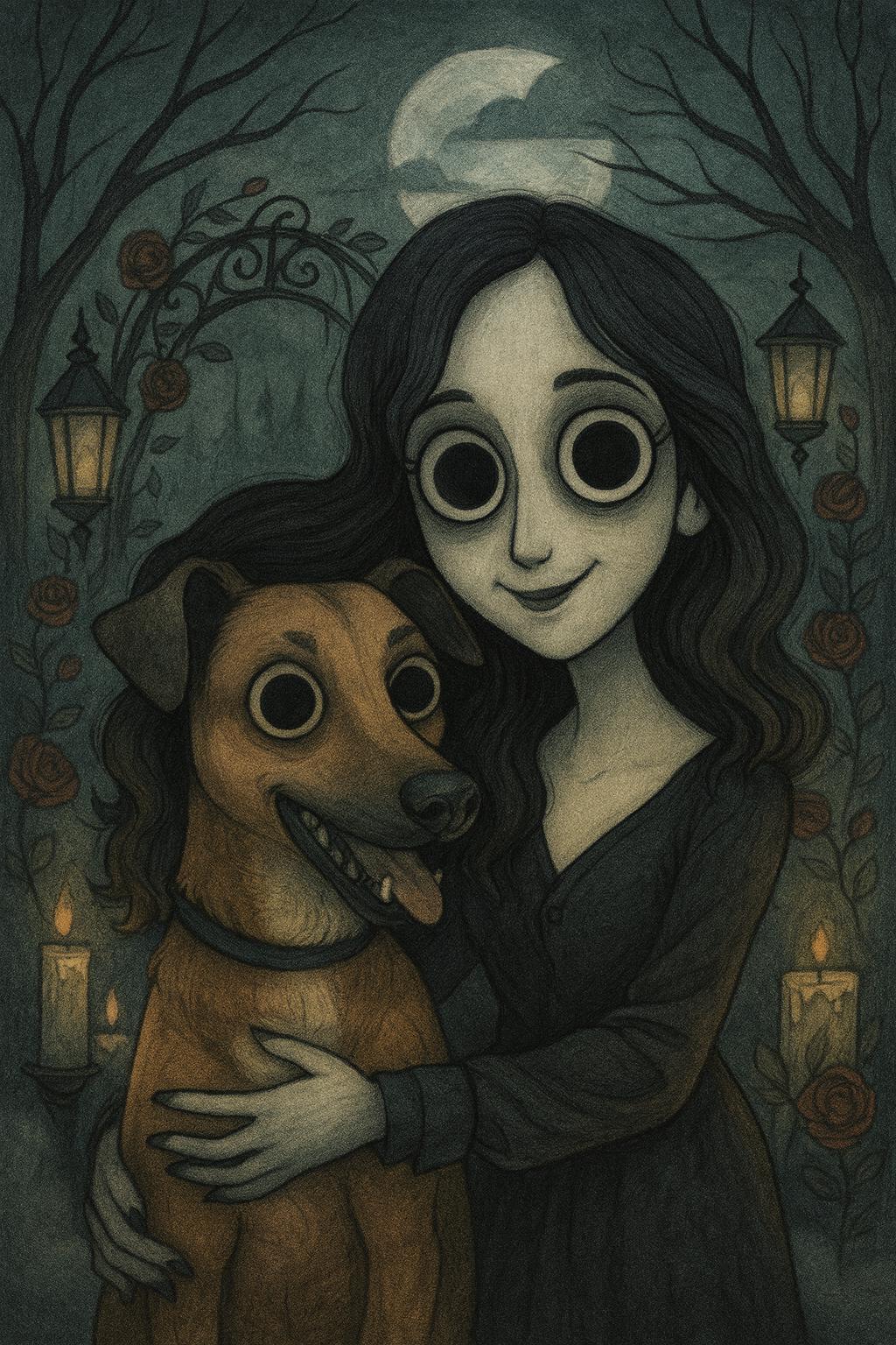 Custom Gothic Couple Portrait, Addams Family Style Drawing, Custom ...