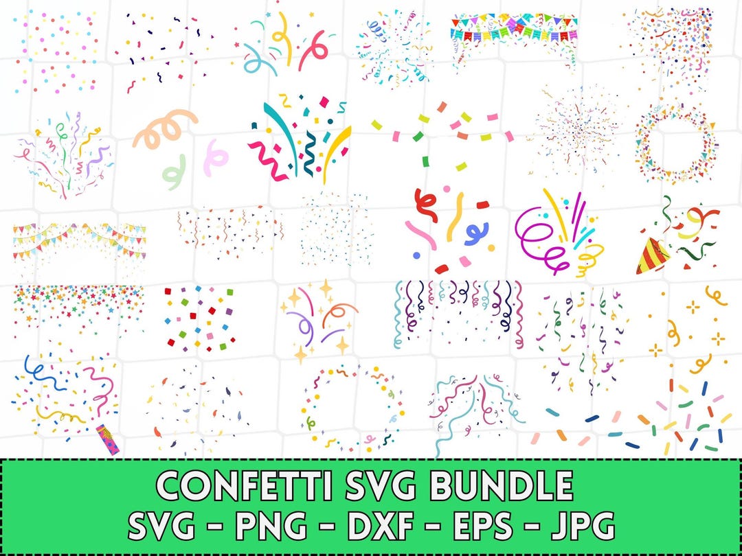 Confetti SVG Bundle: Birthday Party Clipart (digital Files) - Etsy