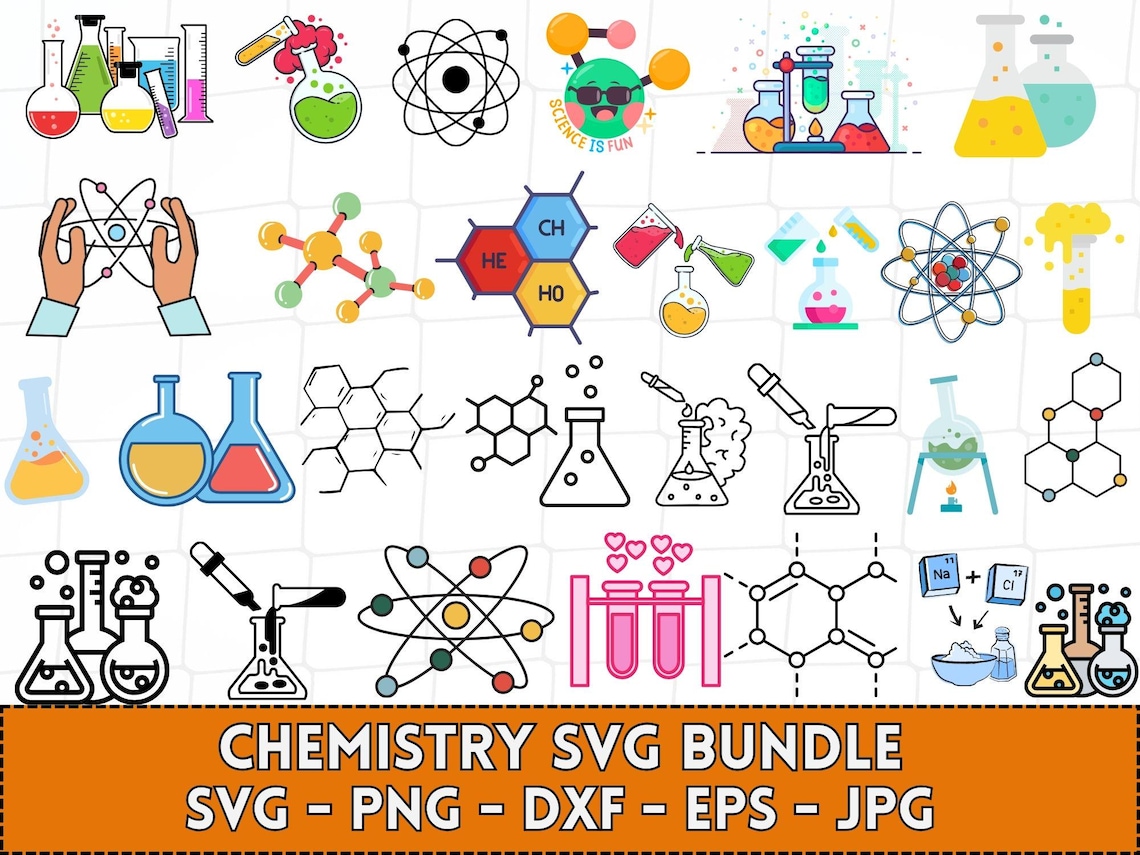Chemistry SVG Bundle, Chemistry PNG Bundle, Chemistry Clipart ...