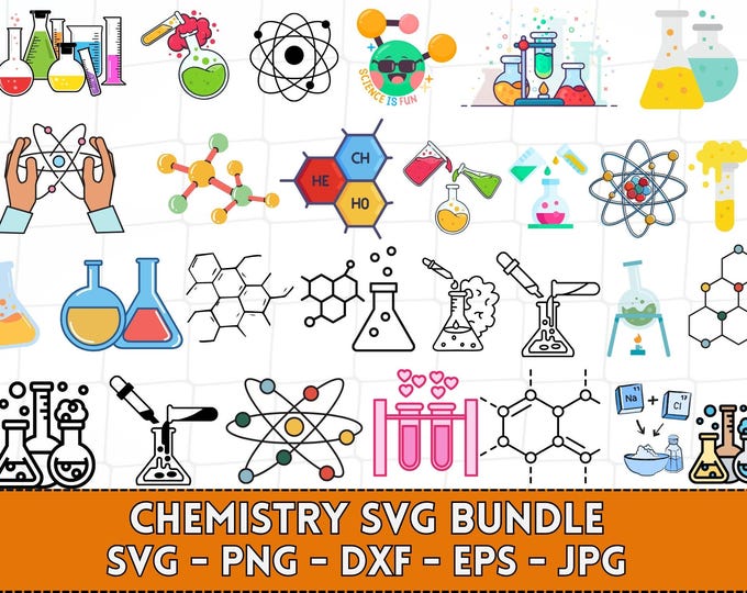 Chemistry SVG Bundle: Science Clip Art (digital Download) - Etsy Canada