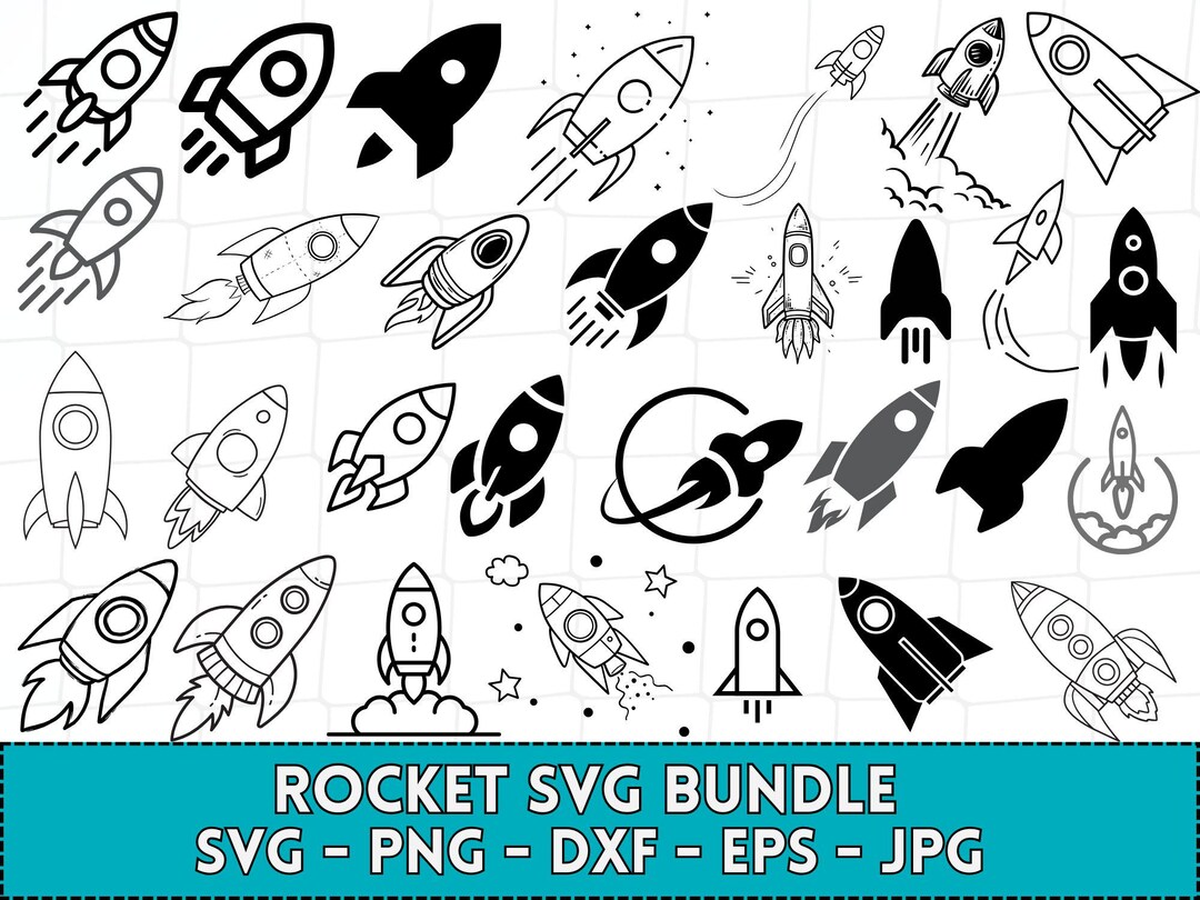 Rocket SVG Bundle: Space Shuttle Clipart (digital Download) - Etsy