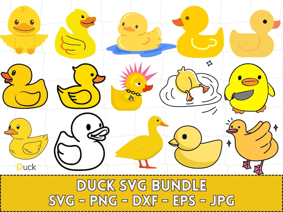 Duck SVG Bundle: Rubber Ducky Clipart, Cut File (digital Download) - Etsy