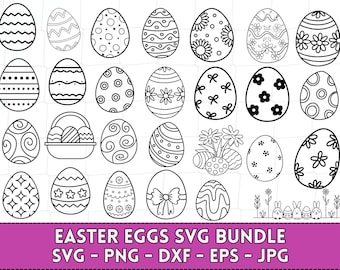Easter Egg Bundle SVG Files | Easter 2025 Cut Files | Easter Egg ...