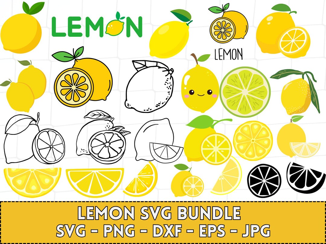 Lemon SVG Bundle: Summer Clipart, Layered Designs (digital Download) - Etsy