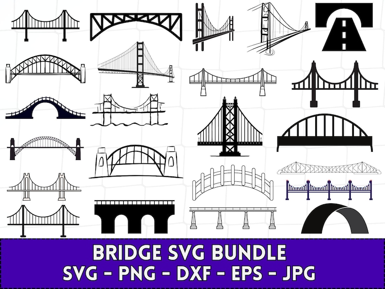 Bridge Svg,bridge Svg Bundle,wooden Bridges Clipart,bridge Cut File ...