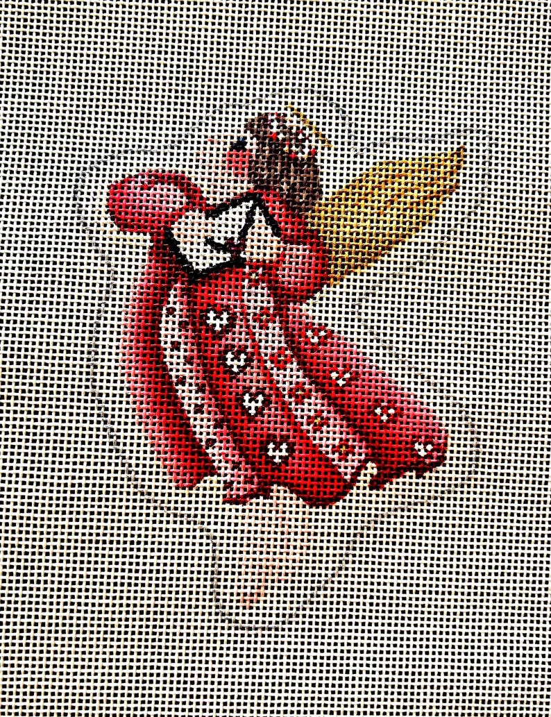 Valentine Angel Needlepoint Canvas, 18 Mesh, Hand Painted, Angel With ...