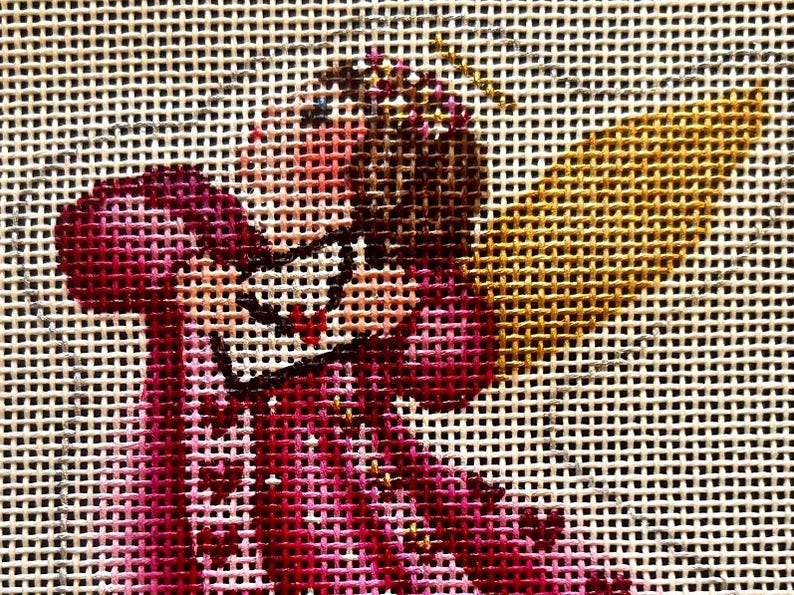 Valentine Angel Needlepoint Canvas, 18 Mesh, Hand Painted, Angel With ...