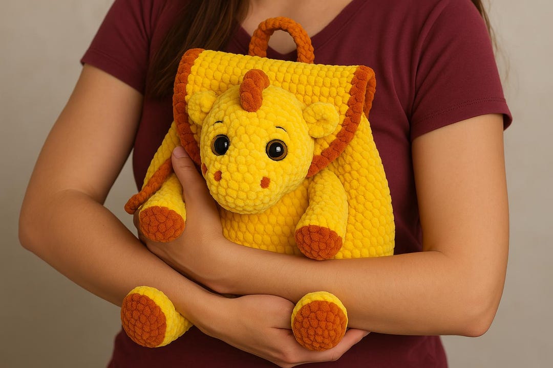 Plush Animal Backpack Crochet Pattern – Soft DIY Bag Gift for Kids - Etsy
