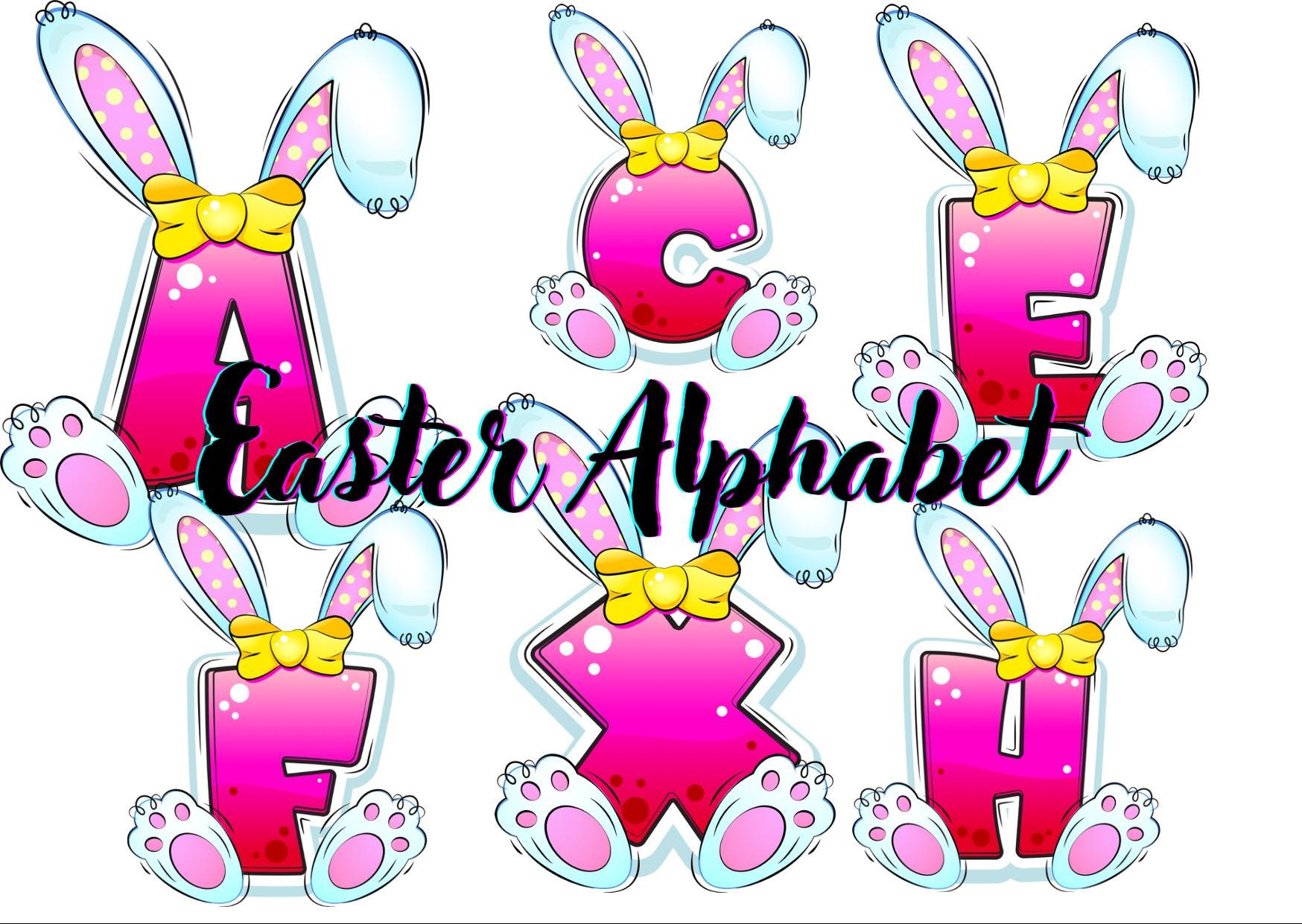 Digital Easter Alphabet – Instant Download - Etsy