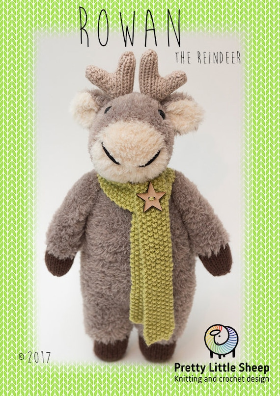 Rowan the Reindeer Knitting Pattern - Etsy UK
