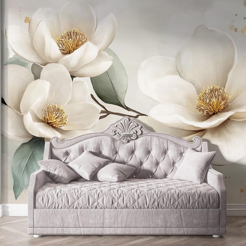 Magnolia Mural - Etsy