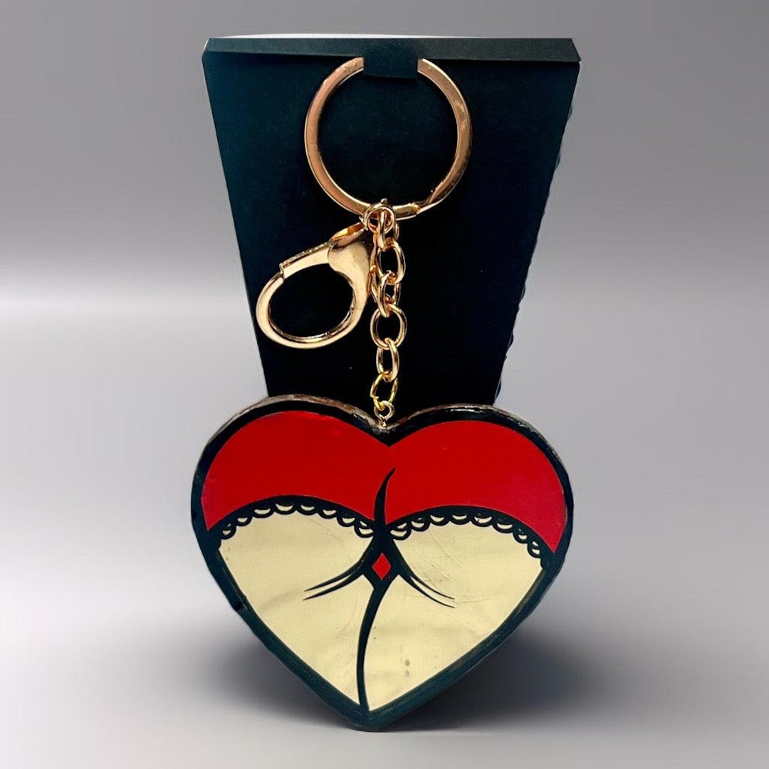 Metallic Sexy Booty Bum Keychain - Etsy