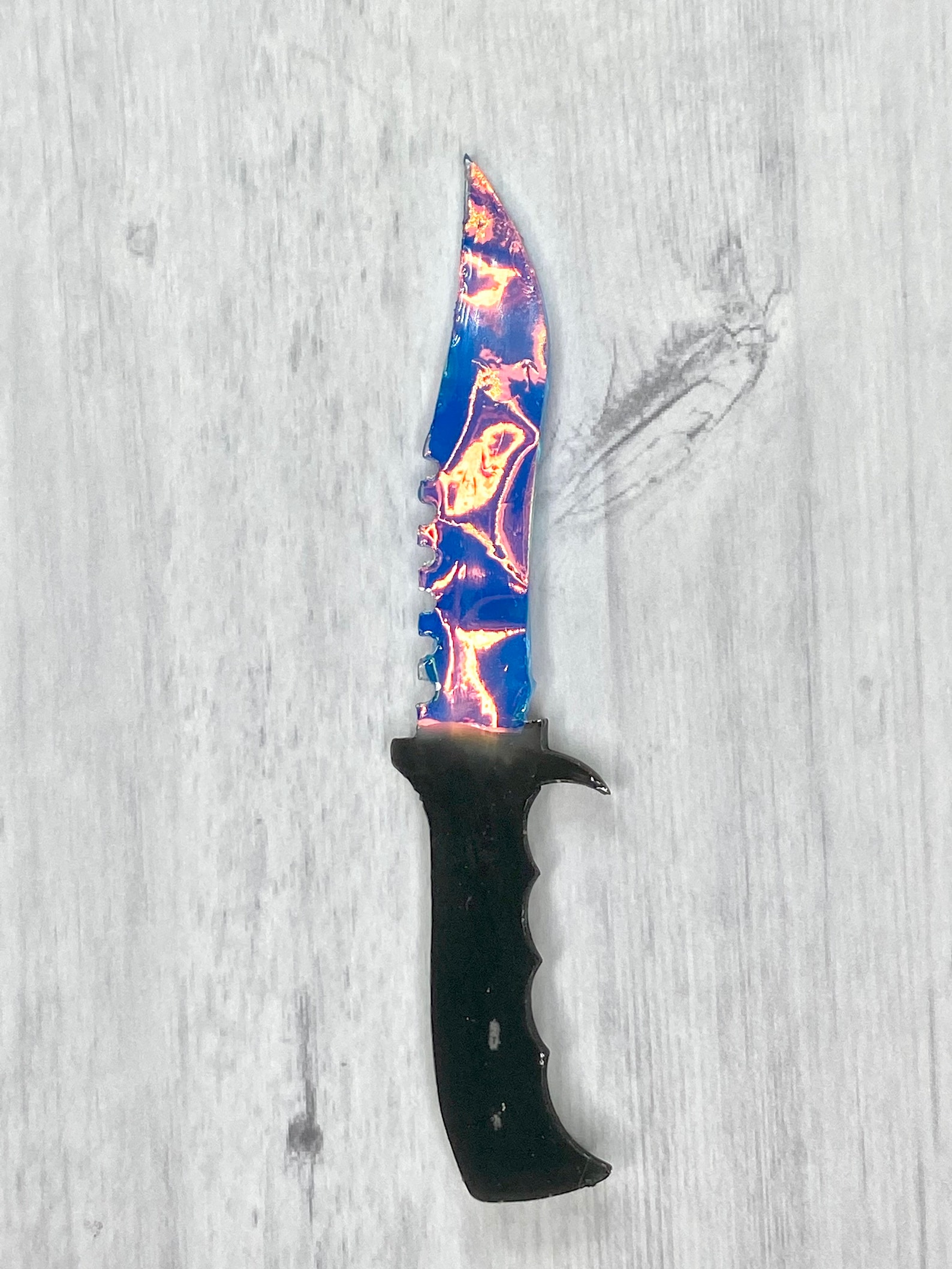Monster Hunter Resin Knife With Holographic Opal Blade and | Etsy