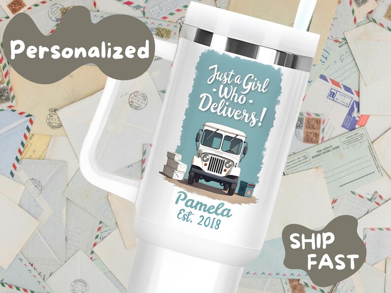 USPS Post Office Mail Lady 40 Oz Tumber, Customizable Mail Carrier ...