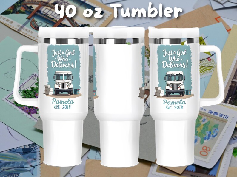 USPS Post Office Mail Lady 40 Oz Tumber, Customizable Mail Carrier ...