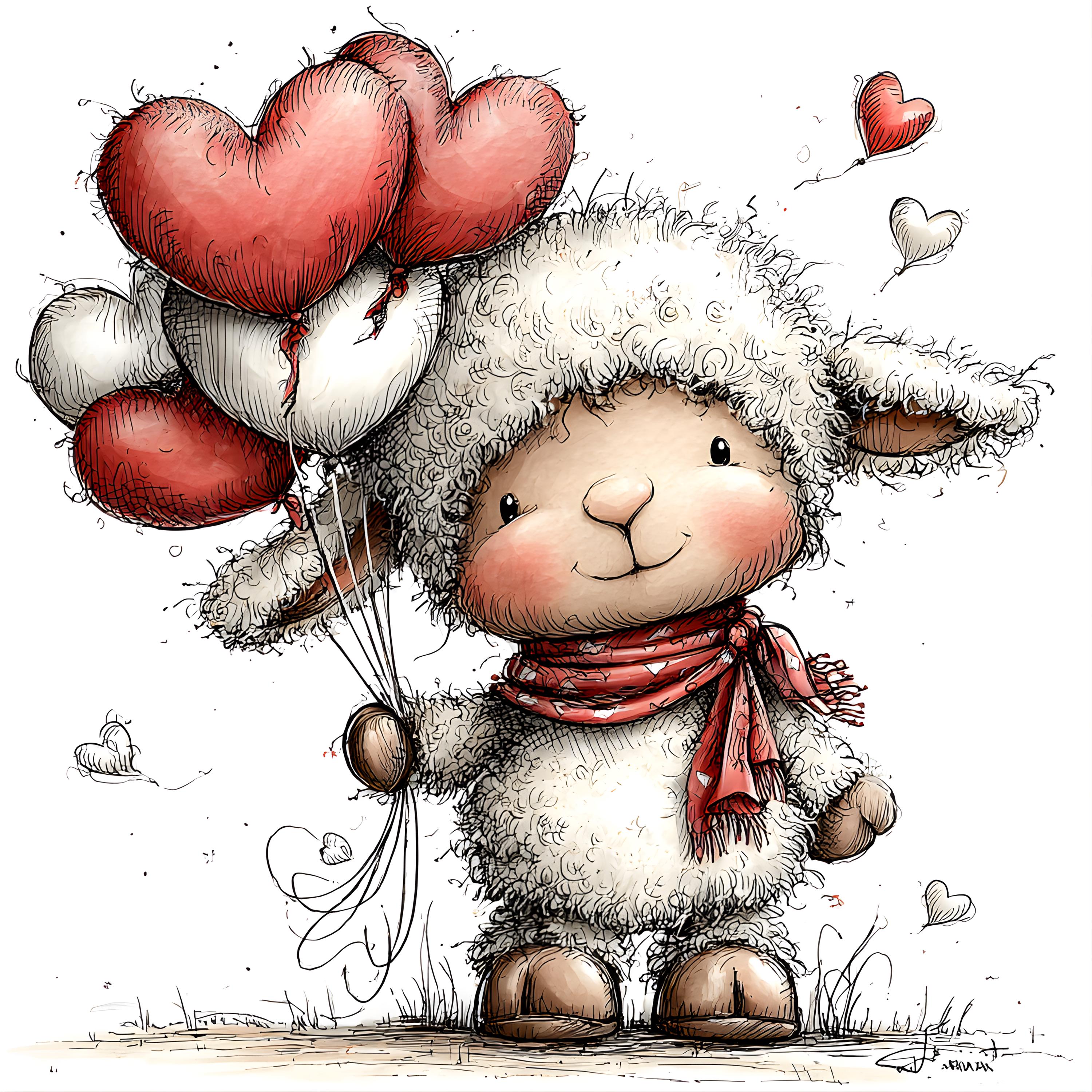 Valentine Animal Clipart Bundle, Watercolor Woodland PNG (commercial ...