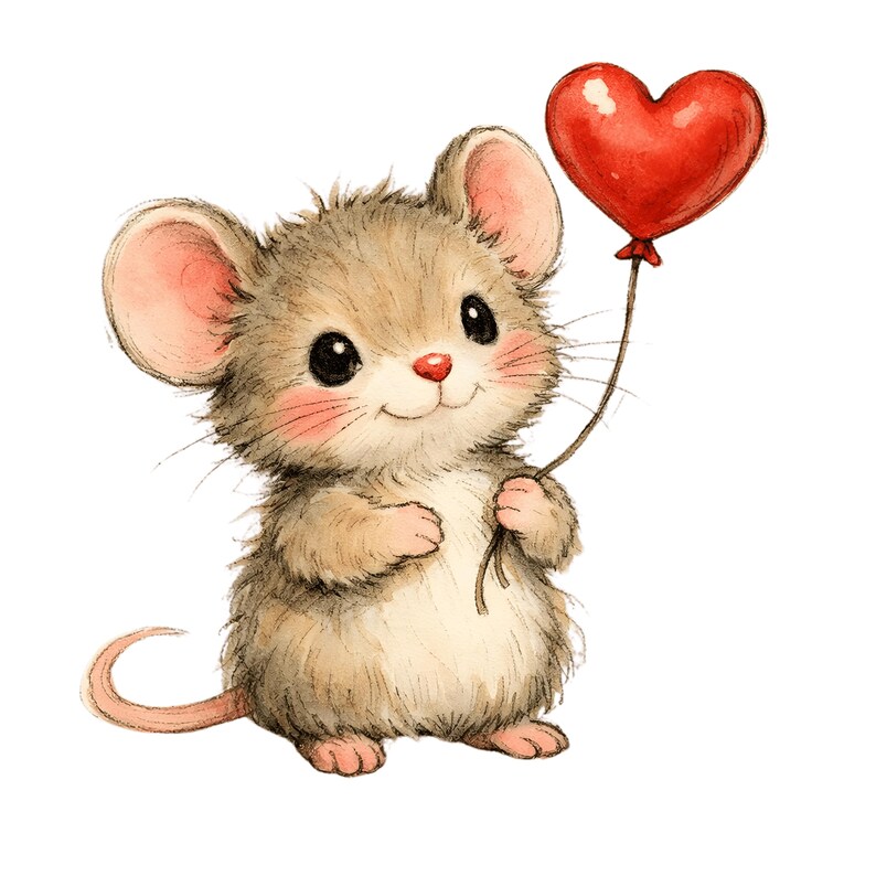 21 Valentine Animal PNG Bundle | Cute Love Animals Clipart | Watercolor ...