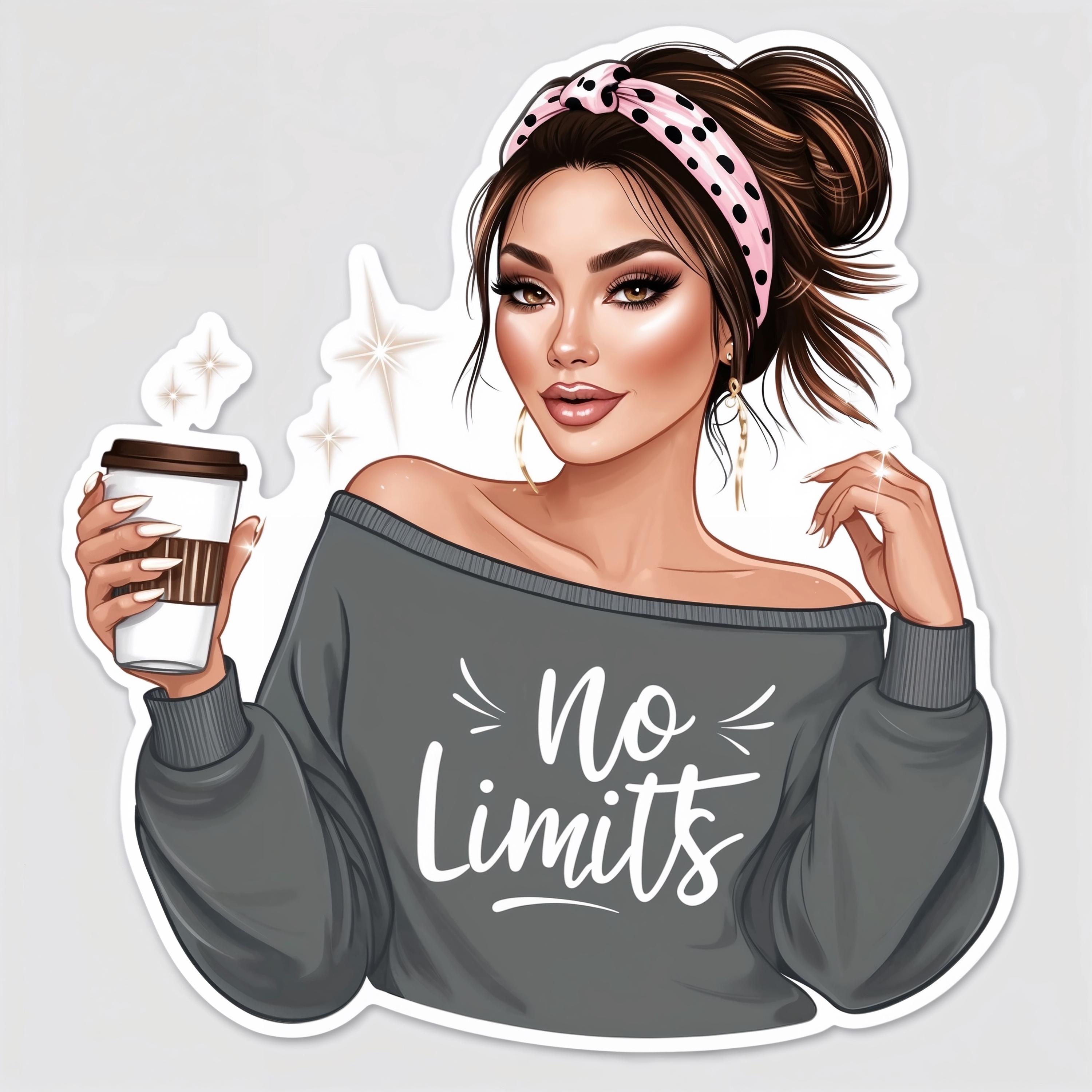 Sassy Girl Clipart Stickers: Fashion Quotes PNG Bundle (digital ...