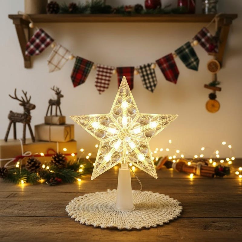 Tree Topper Lighting - Etsy
