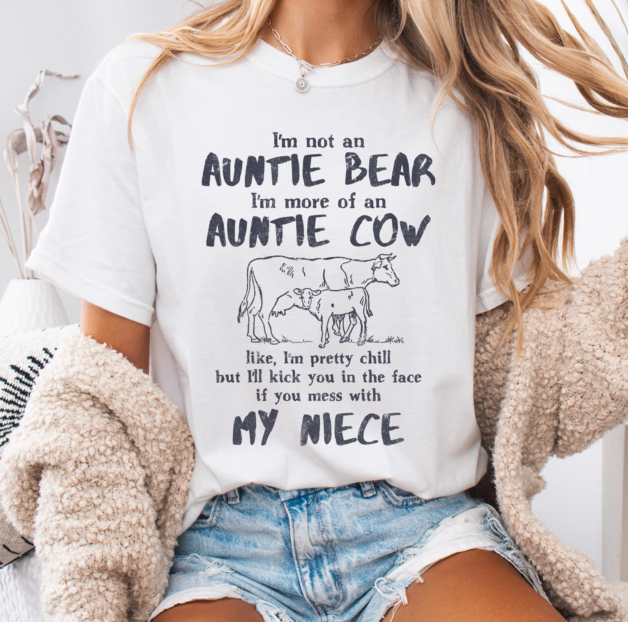 Auntie Cow Not Auntie Bear PNG, Funny Aunt Digital File, Niece ...