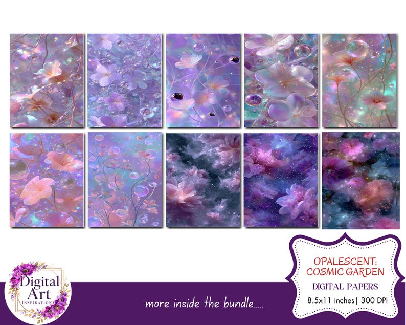 Opalescent Cosmic Garden Wallpapers • Pastel Floral Galaxy Aesthetic ...