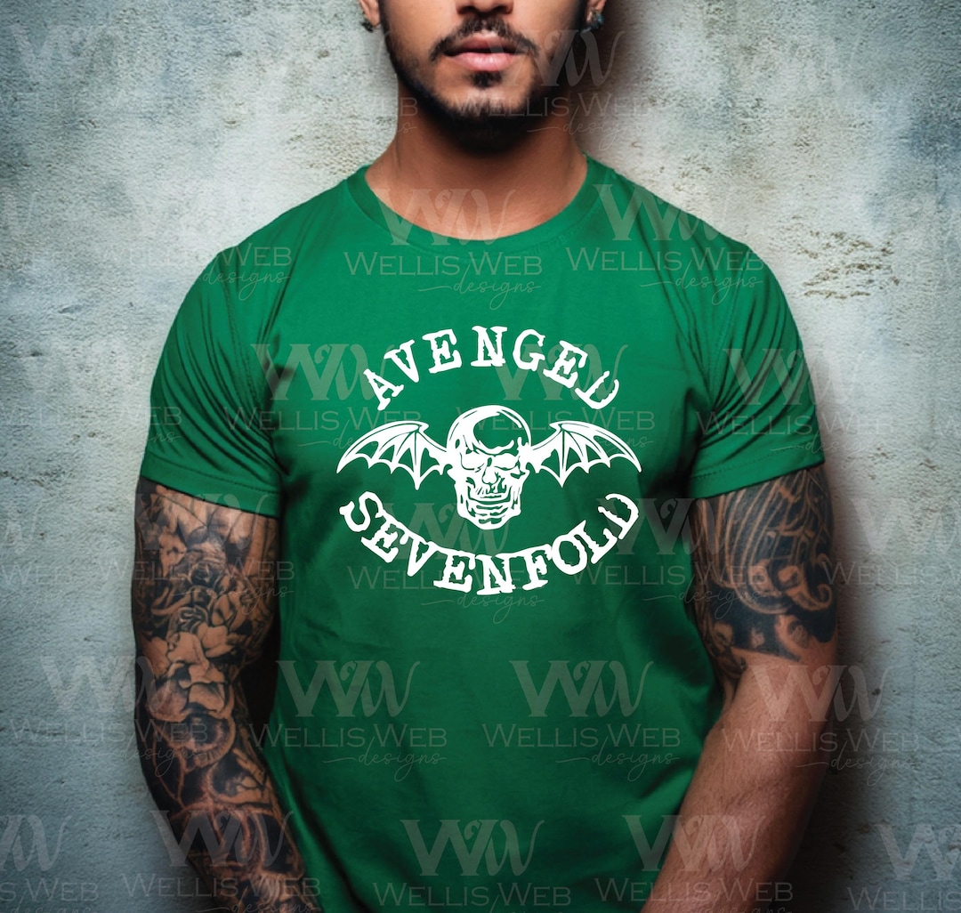 Avenged Sevenfold T-shirt Design: Skull Bat Wings PNG SVG (digital ...