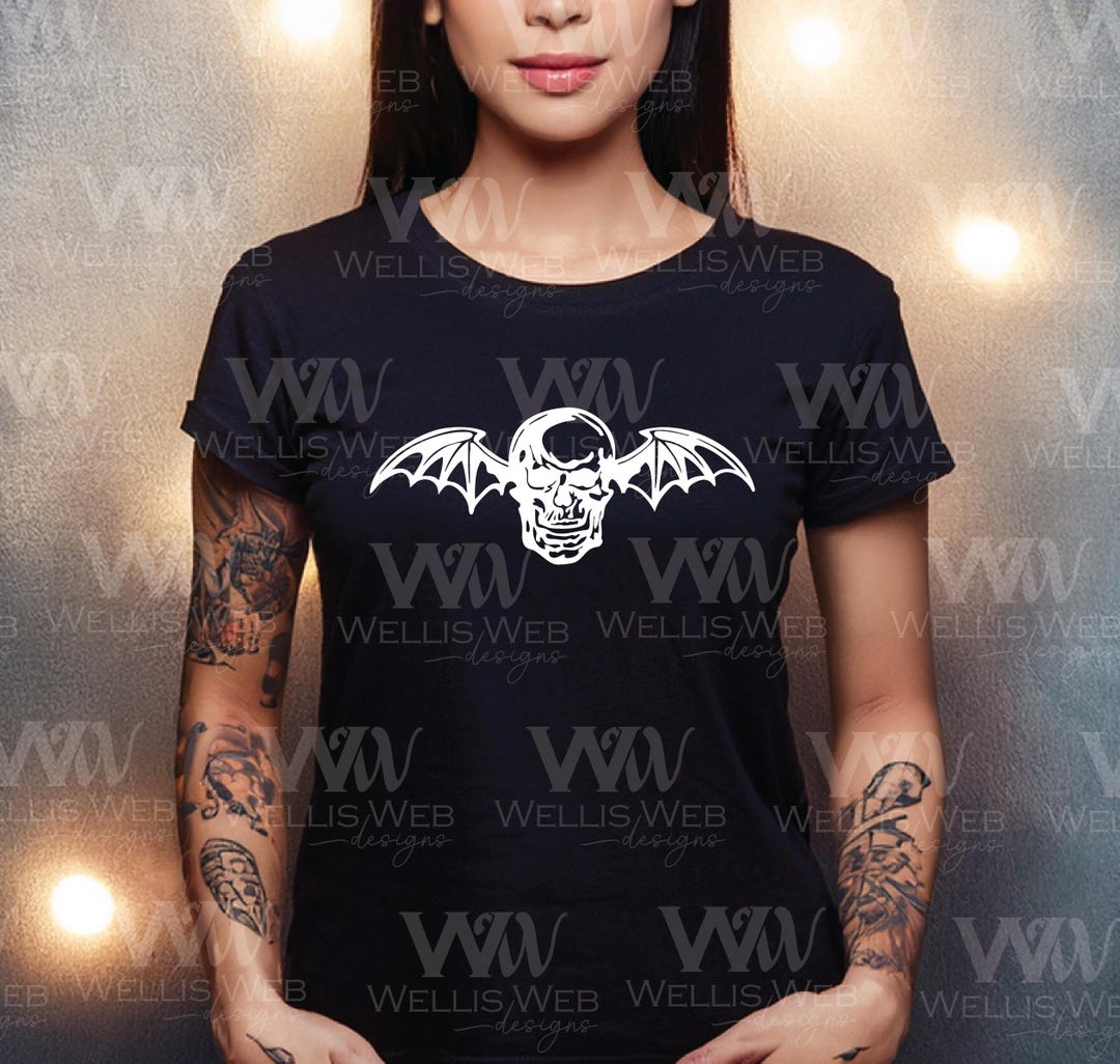 Avenged Sevenfold Skull Wings Design: Metal Band PNG SVG (digital ...