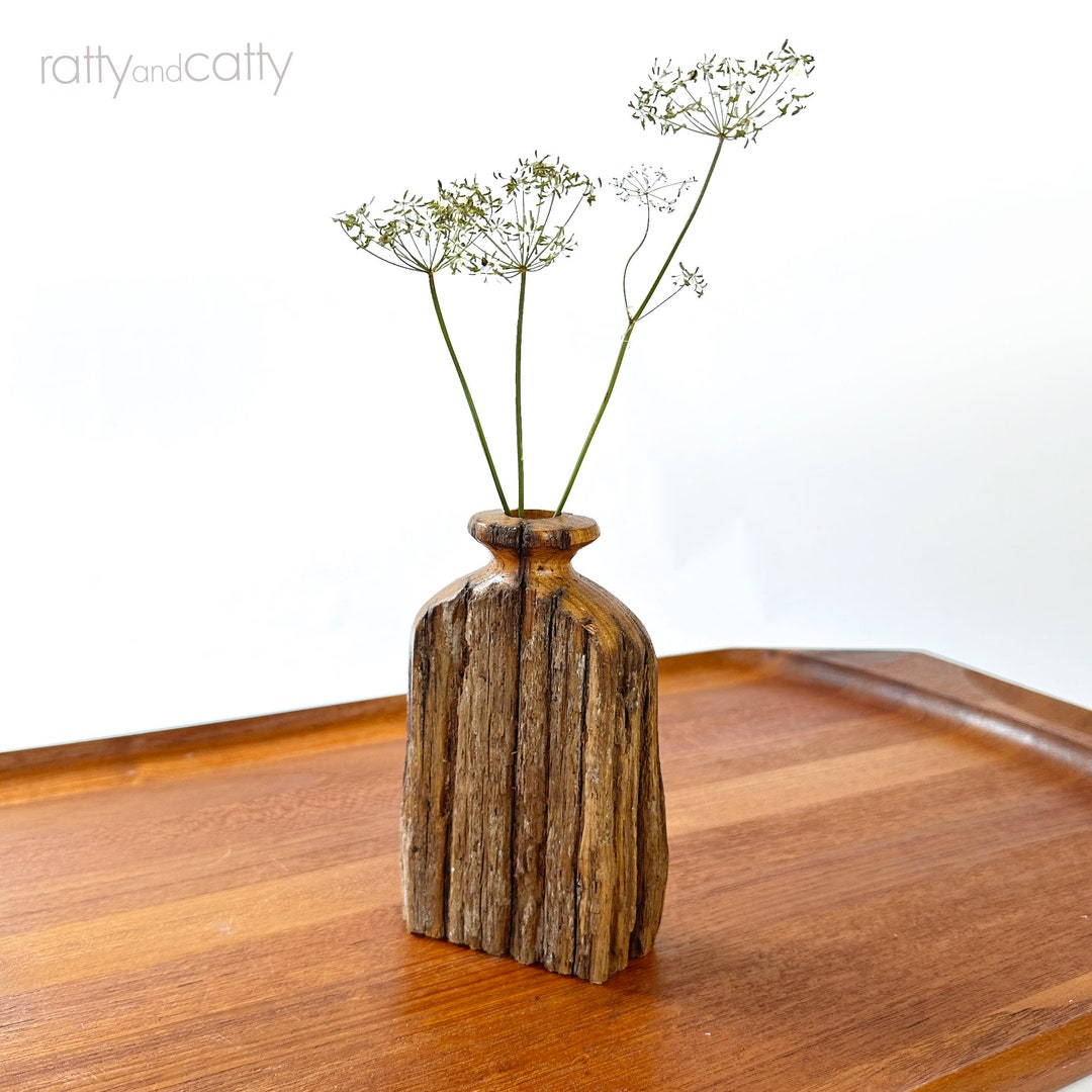 Reclaimed Wood Vase Bottle Weed Pot - Etsy