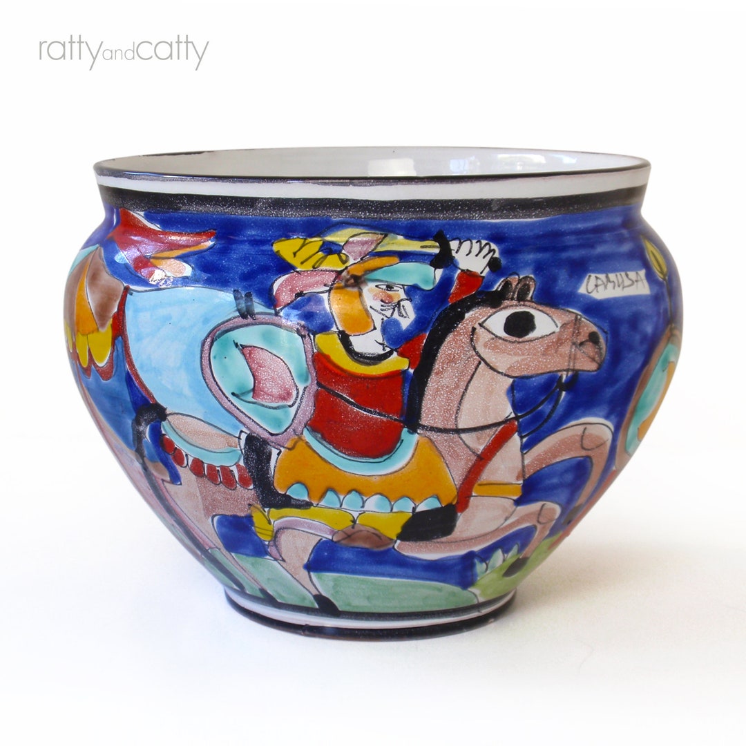 Large Vintage La Musa Pot - Etsy