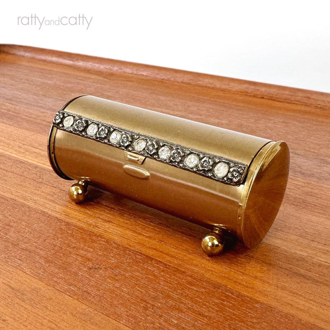 Vintage Gold Tone Box - Etsy
