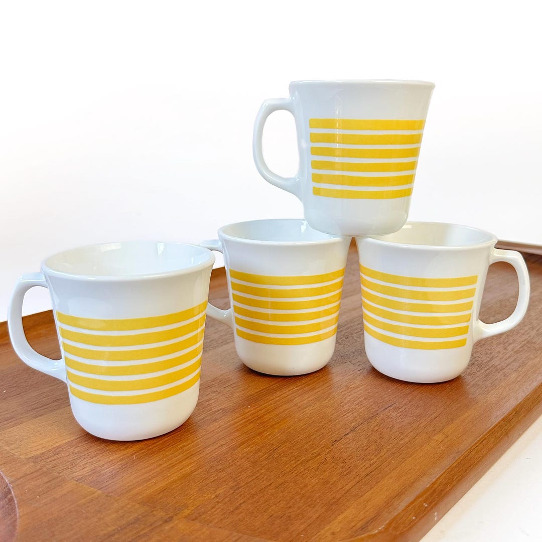 Corelle Yellow Rainbow Mugs by Corning - Etsy