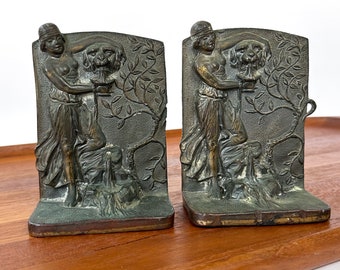 Antique Art Nouveau Expanding Bookends With Pretty Daisy Flowers - Etsy