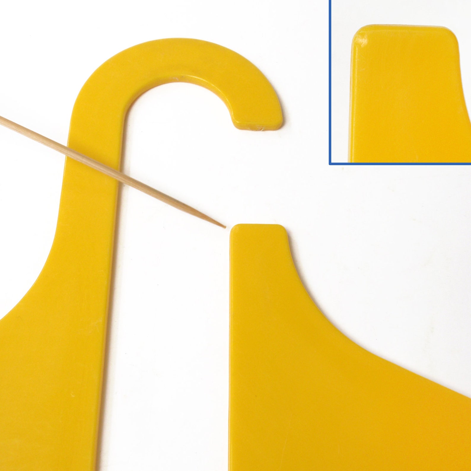 One Mid-century Modern Yellow Plastic Hanger | Etsy