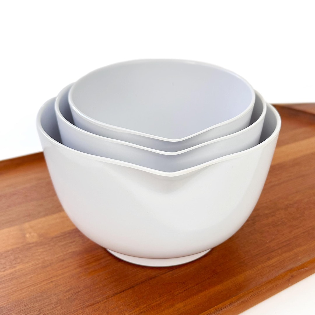 MCM Danish Modern Copco Mixing Bowls Set of 3 White - Etsy
