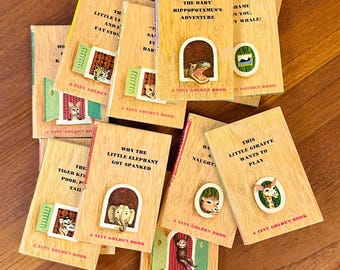 Vintage 1980 Tiny Golden Book Set With Case 8 of 12 Books - Etsy