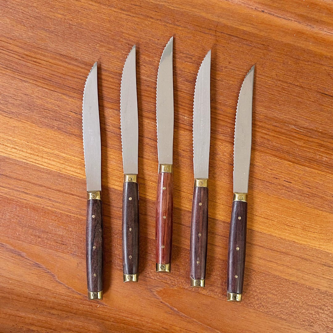 Vintage Rowoco Thiers France Full Tang Steak Knives Set of 5 - Etsy
