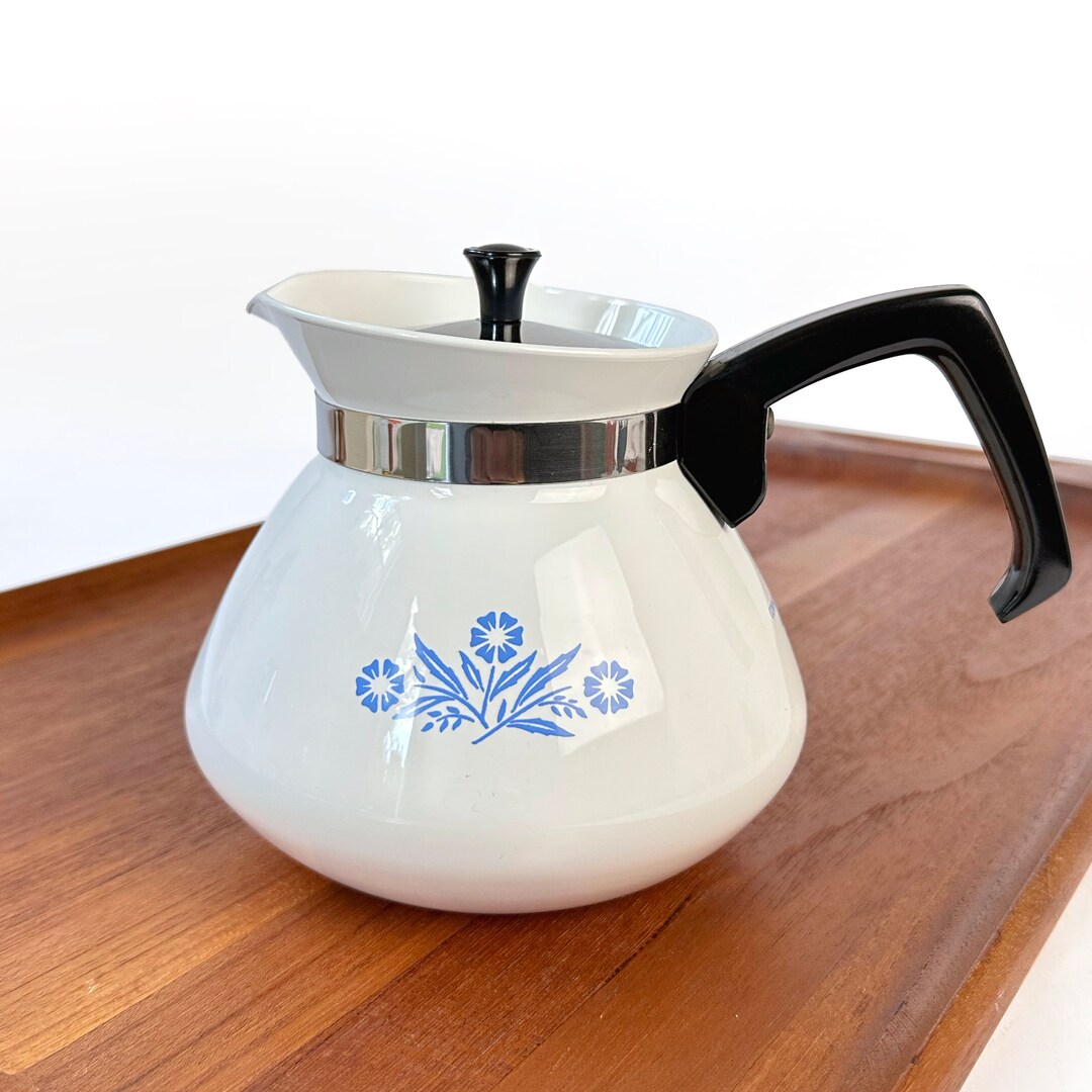 Vintage Corning Ware Cornflower Teapot 6 Cup - Etsy