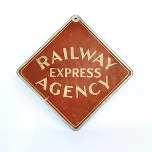 Vintage Railway Express Agency Sign - Etsy