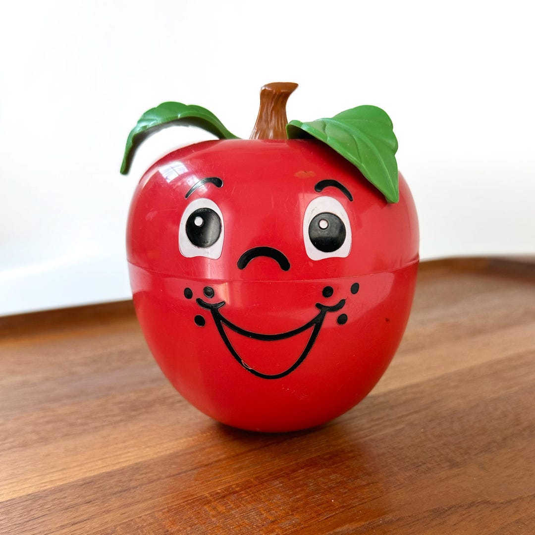 Vintage Fisher-price Happy Apple Roly Poly Weeble Wobble - Etsy