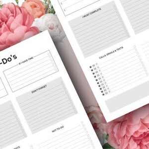 Pink - Red Daily to Do List Planner - Etsy